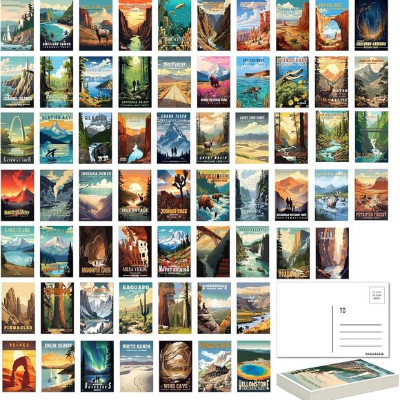 Other | National Parks Theme Postcard Set Retro Travel Posters Wall ...